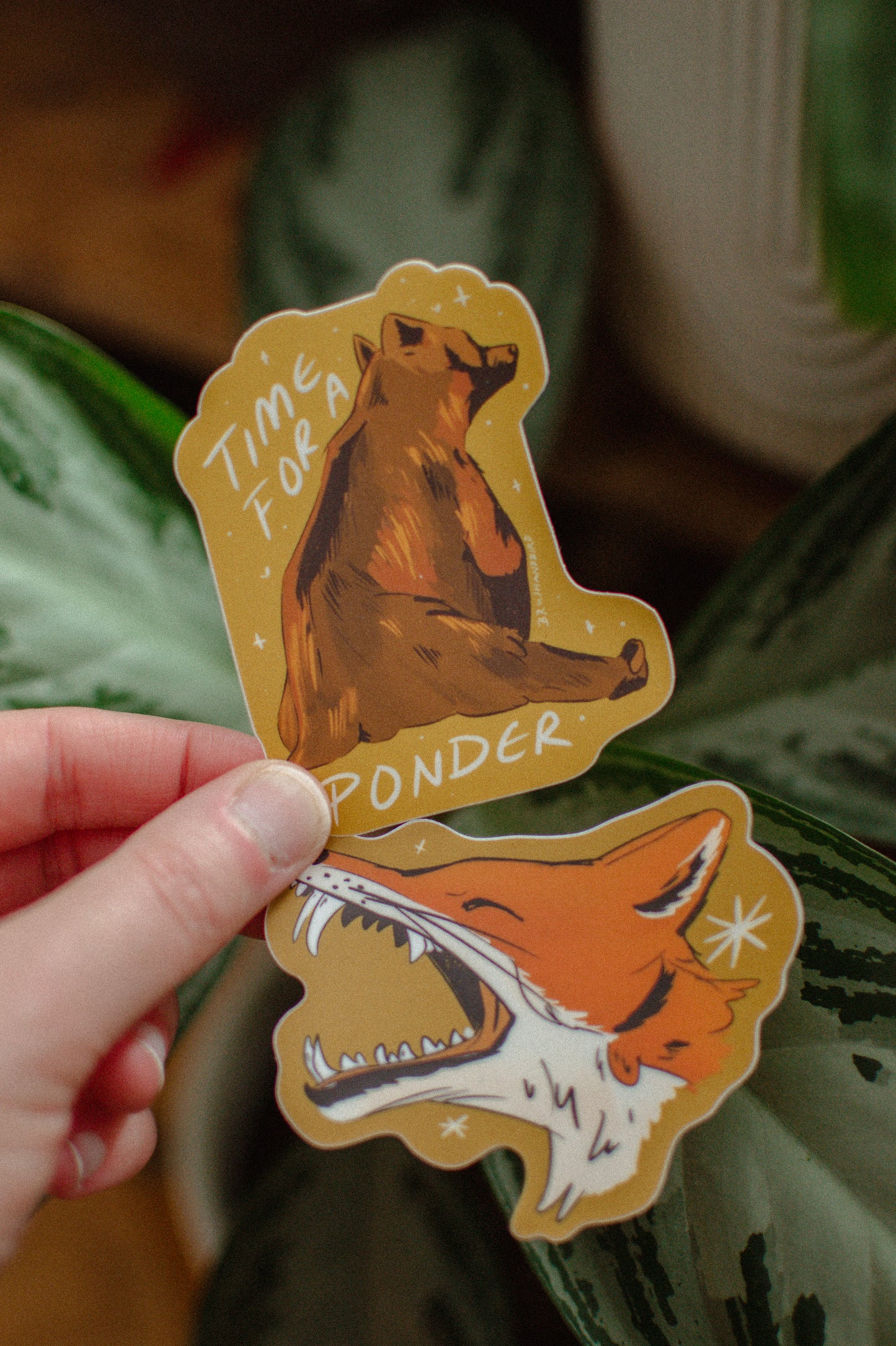 Angry Fox Sticker | Wildlife Forest Animals Vinyl Sticker – Brush and Bird