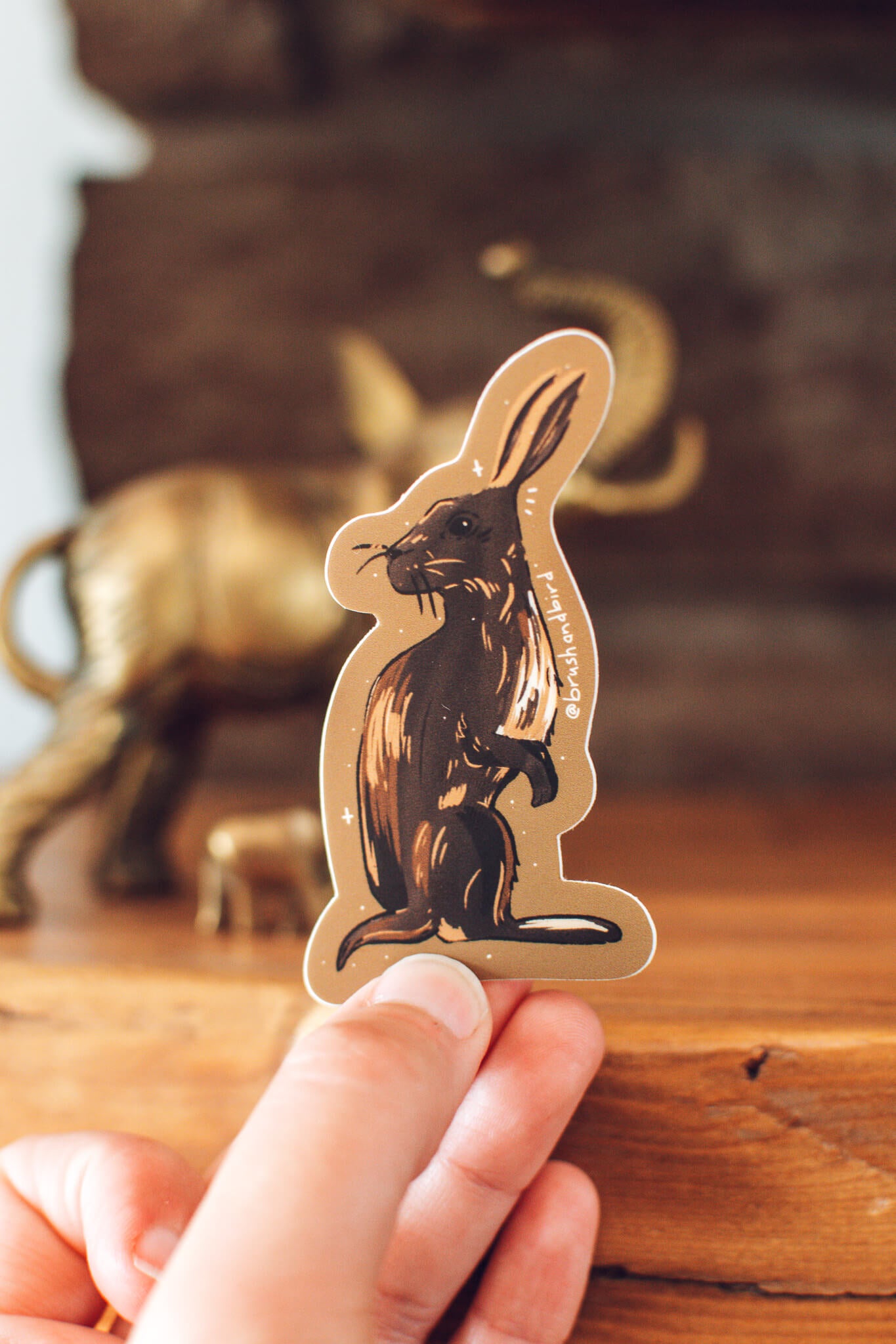 Hare Sticker | Canada Wildlife Sticker – Brush and Bird